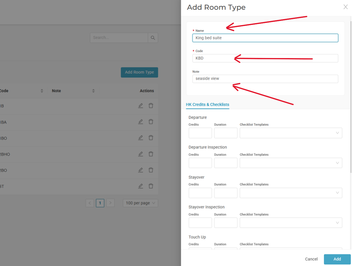 Floor Plan — Add or Edit your Room Types