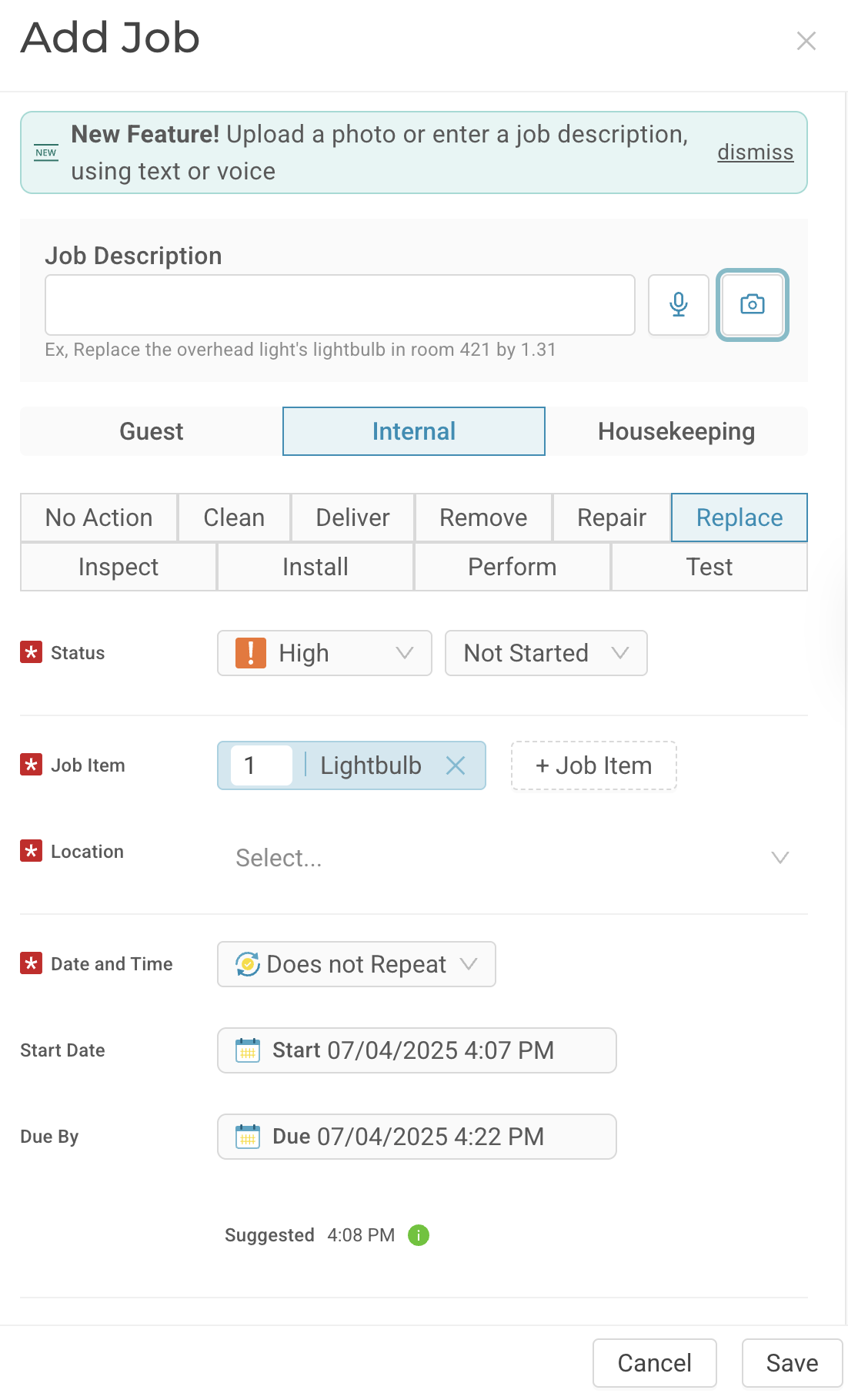 Adding a New Job – Learning the New 'Add Job' Screen and AI Assist